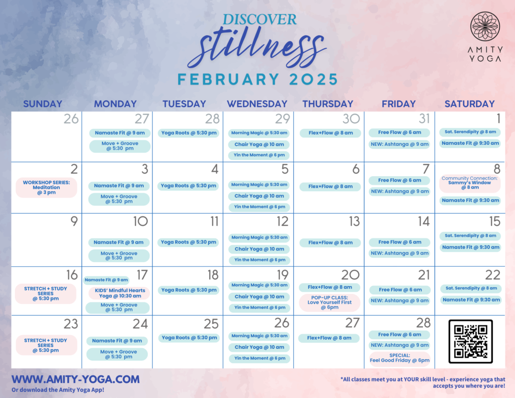 STUDIO SCHEDULE - Amity Yoga