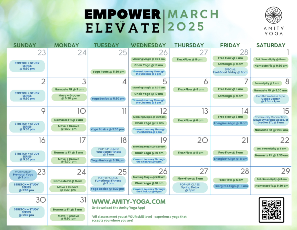 STUDIO SCHEDULE - Amity Yoga